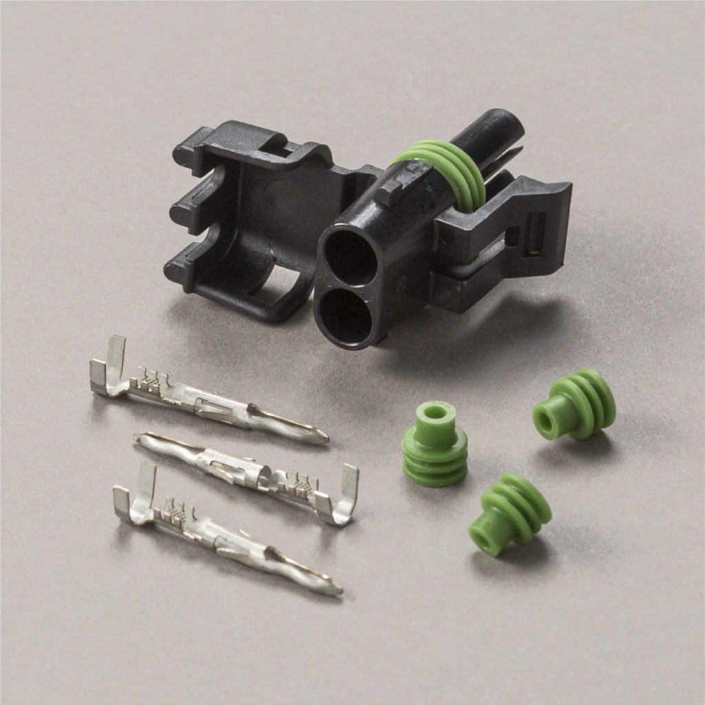 2-pin Male Weatherpack Connector | Performance Electronics